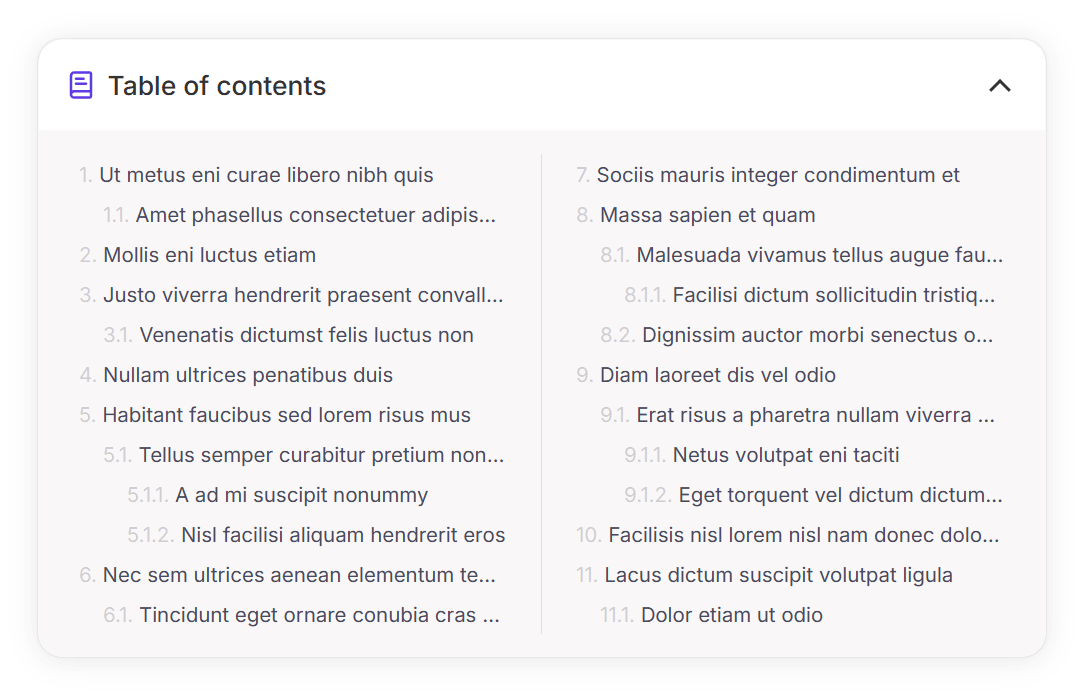 Joli Table Of Contents - wpjoli